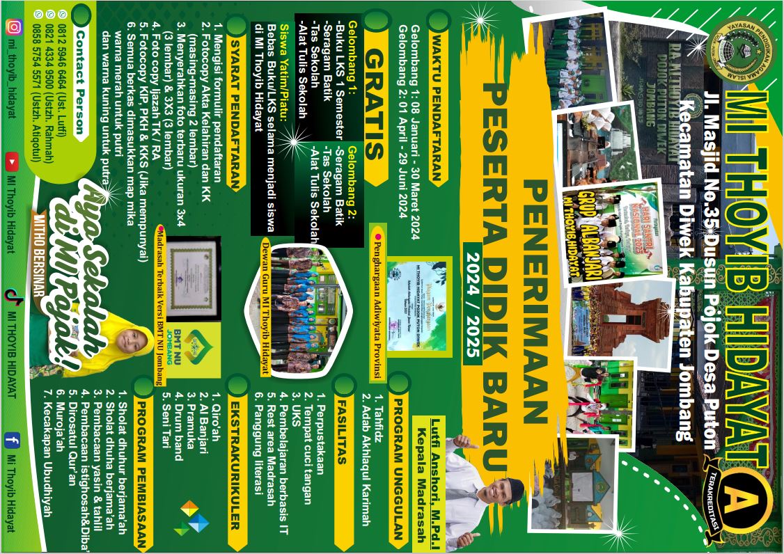 MI Thoyib Hidayat - Gerakan Sekolah di MA'ARIF NU